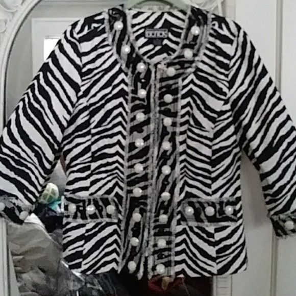 berek | Jackets & Coats | Berek Black And White Button Up Jacket | Poshmark